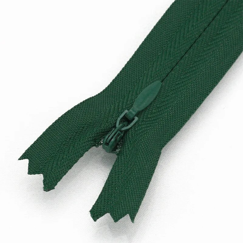 Нейлоновые молнии 10 шт, 18-60 см Зеленый, 24, 25cm