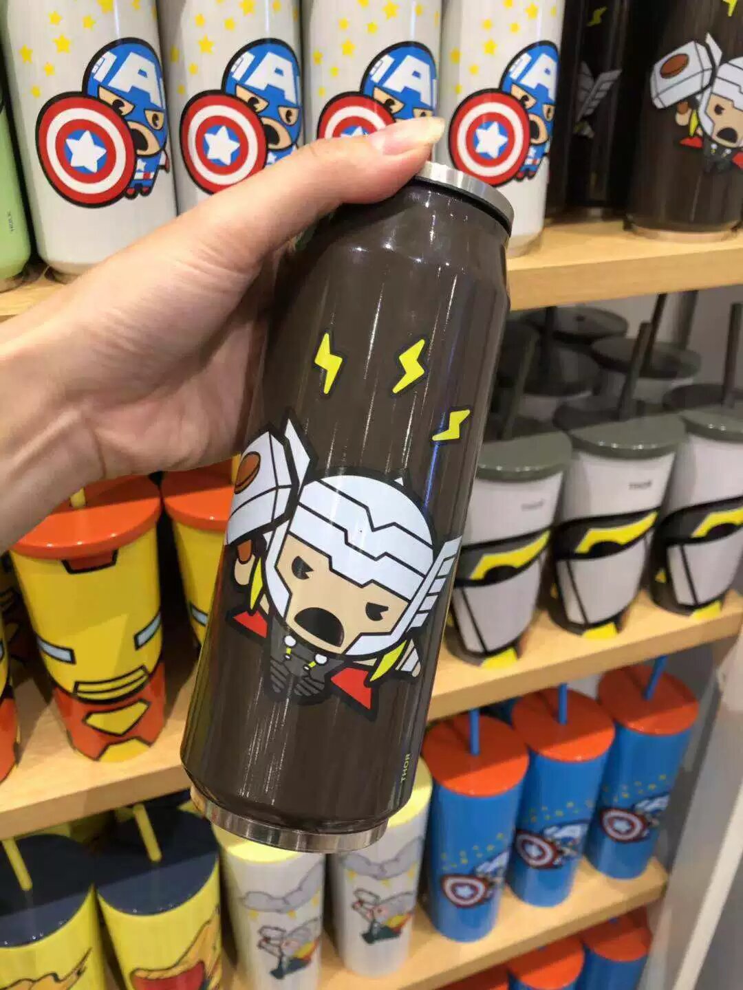 Нерепродуцируемые стаканы Miniso Marvel: серия с мультяшными персонажами (для льда, для колы, стальные) Стакан в форме