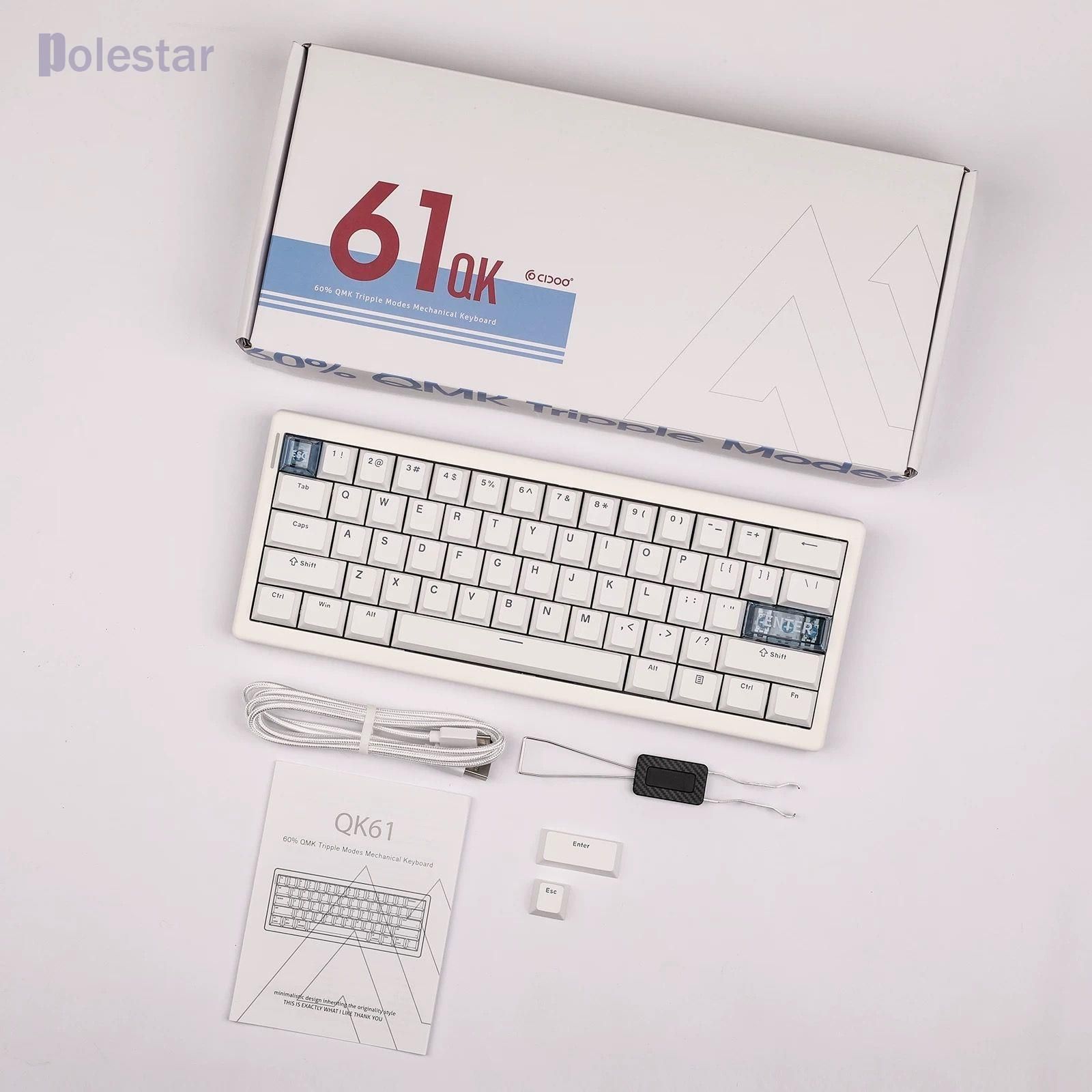 Cidoo QK61 V2 Трехрежимная Механическая Клавиатура VIA/QMK Беспроводной Bluetooth Конструкция Прокладки