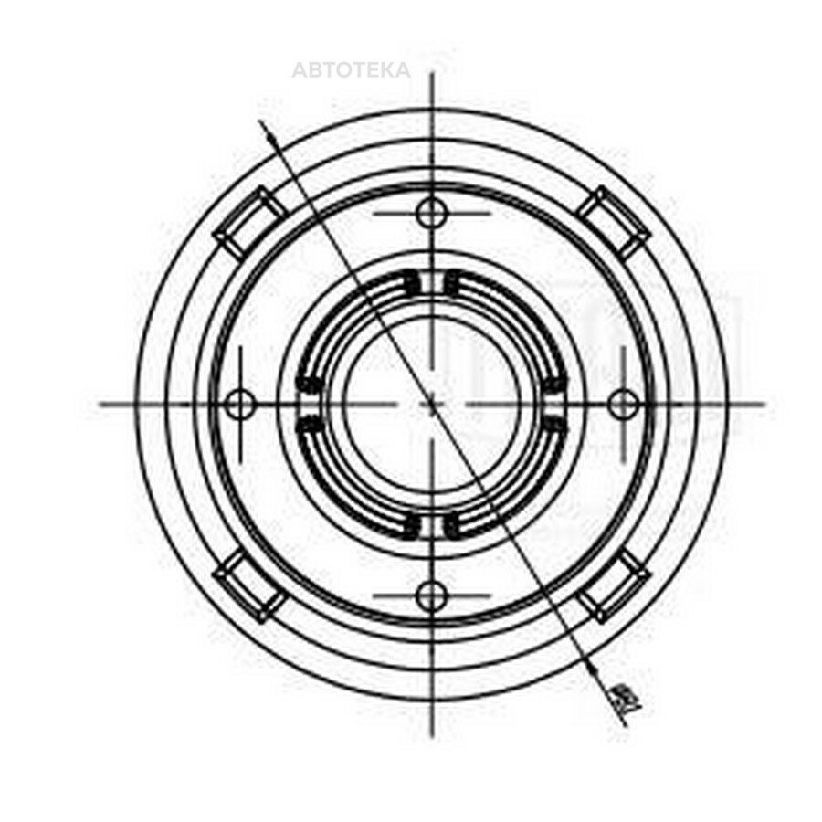 Опора амортизатора SKODA OCTAVIA (96-)/VW GOLF (97-)/POLO (09-) (перед.)(с подшип.) TRIALLI SA1853