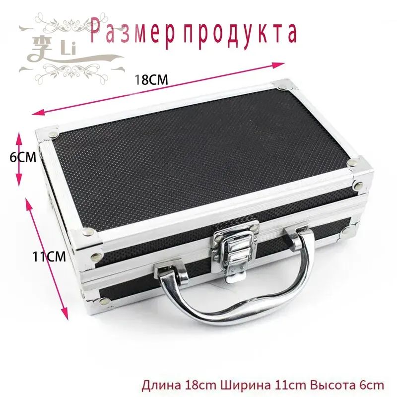 Шкатулка для денег и документов, металлическая, черная, с замком 6х11х18 см, подарок на праздник