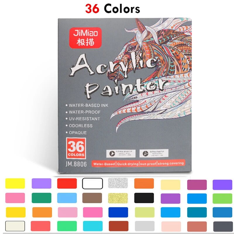 Zoecor акриловые маркеры 36 цветов 36Colors