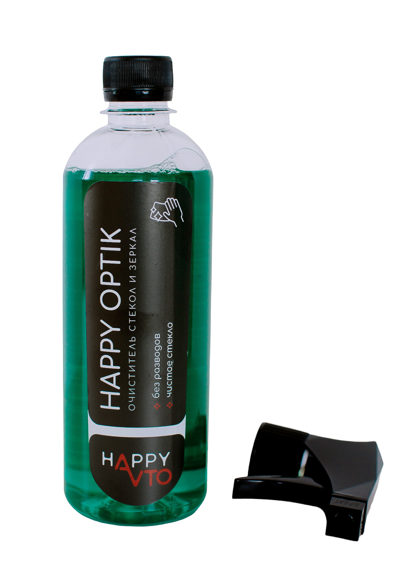 Очиститель АвтоСчастье оптик, для стекол, без разводов, 500 мл