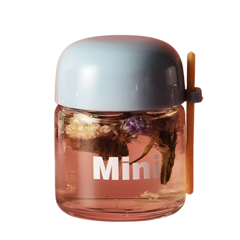 Современная минималистичная стеклянная чашка 150 мл, мини-портативная, из боросиликатного стекла, синяя