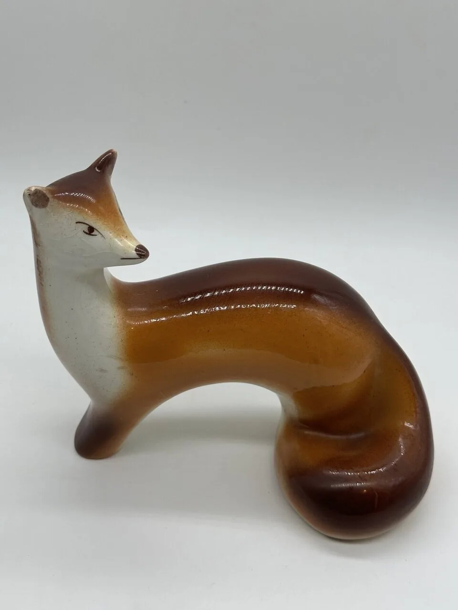 Статуэтка Белочка Зик Фарфор ссср 60 годы Винтажная