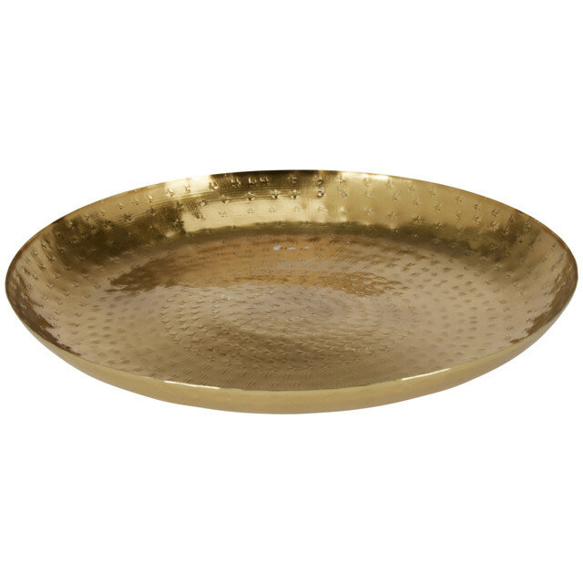 Поднос Koopman, универсальный, алюминиевый, круглый, золотистый