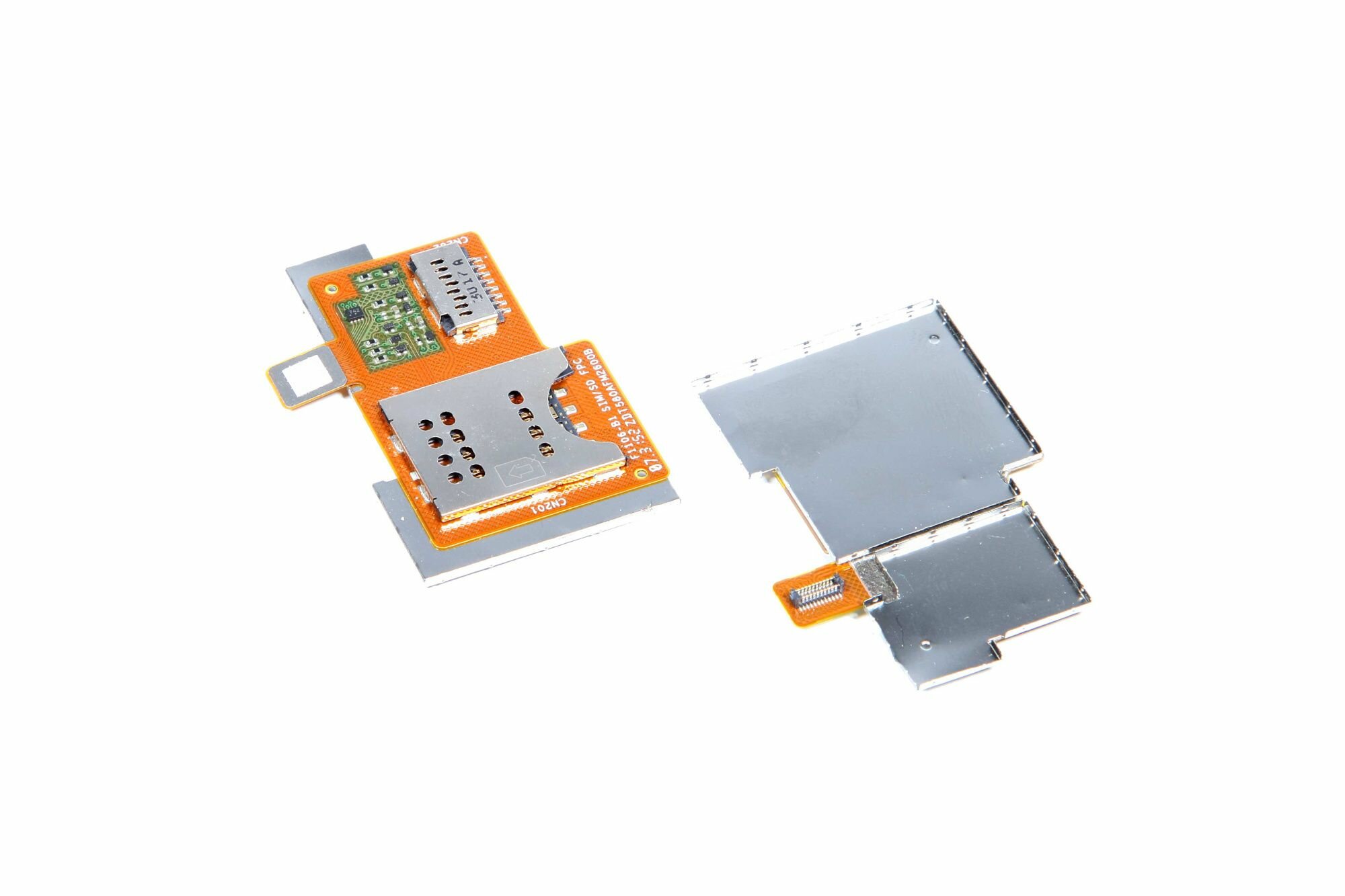 Коннектор SIM-карты (сим), mmc коннектор для SONY ST23 xperia miro шлейф sim/sd ORIG