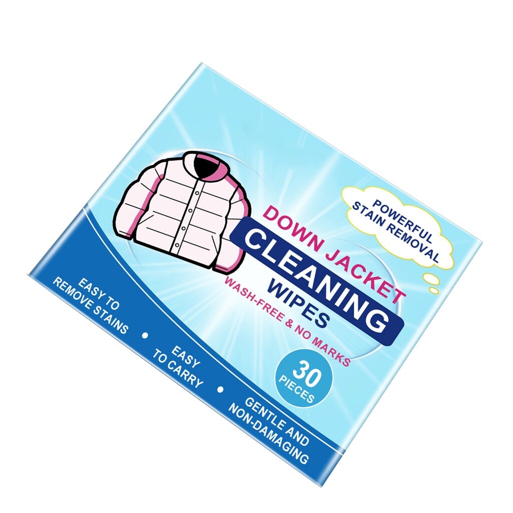 1 Упаковка Салфеток для чистки пуховика, эффективных для удаления пятен и жира с одежды, обуви и других Одноразовых влажных салфеток