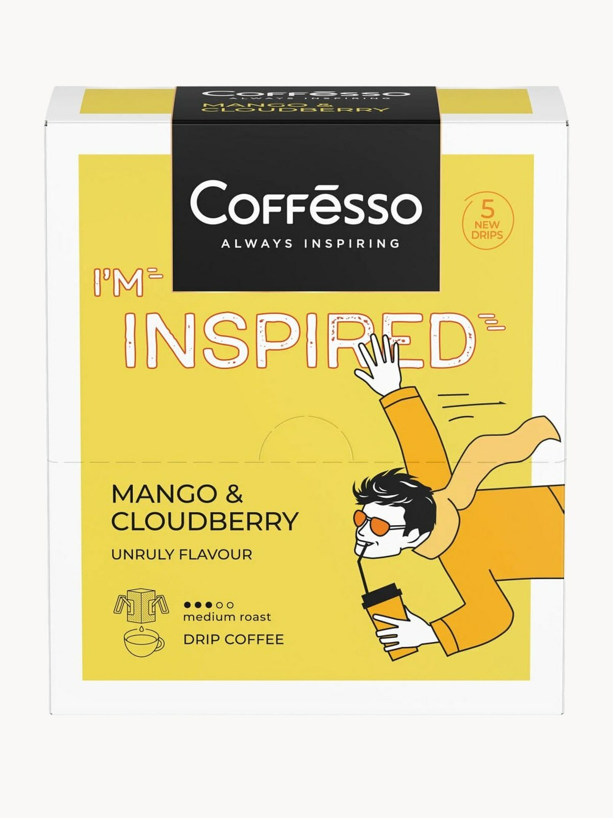 Кофе в дрипах Coffesso Inspired Mango & Cloudberry, 5 шт