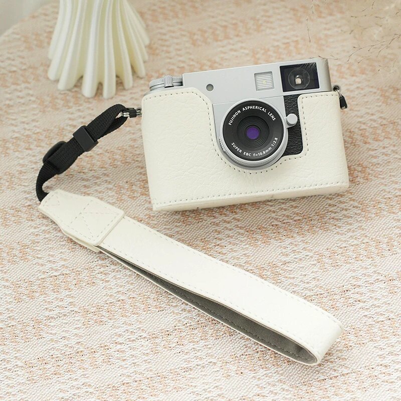 Чехол для камеры Fuji X-Half белый с ремешком для запястья, премиум-чехол для путешествий