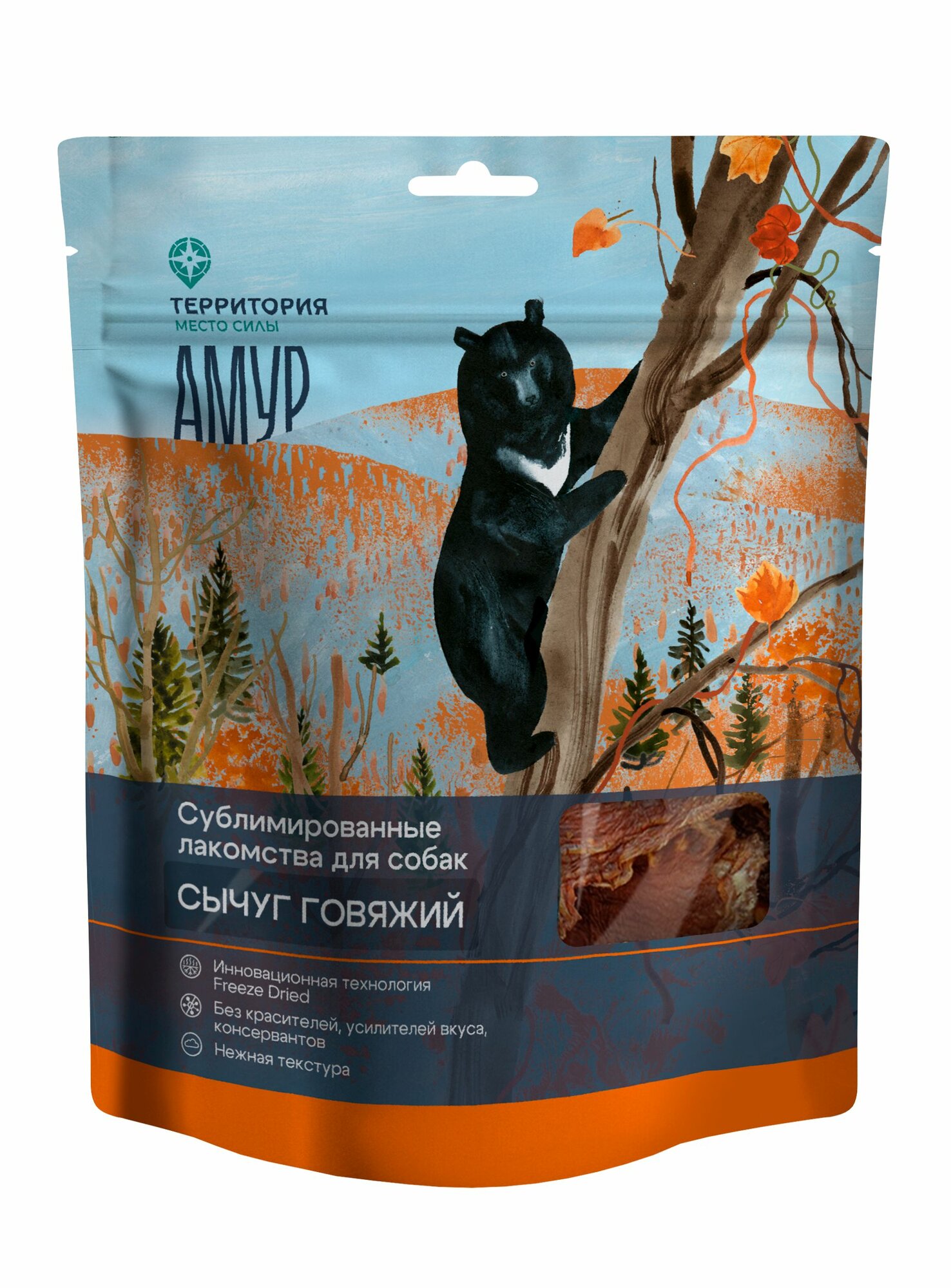 Сублимированное лакомство для собак территория Амур "сычуг говяжий", 40гр