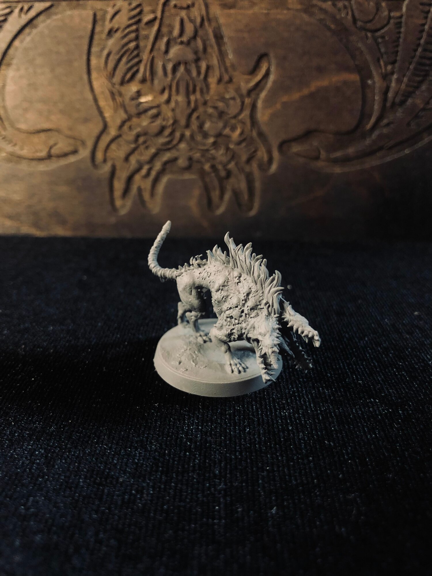 Демонический пёс, демодог - Миниатюра для настольных игр DnD, ДнД, Dungeons & Dragons, Pathfinder.