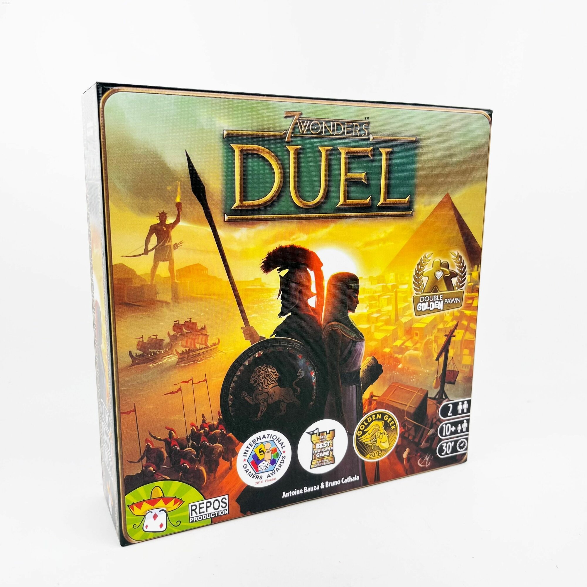 Настольная игра Стиль Жизни "7 Чудес: Дуэль" (7 Wonders: Duel), базовая игра для детей от 10 лет и взрослых, динамичная стратегия для двоих, отличный подарок