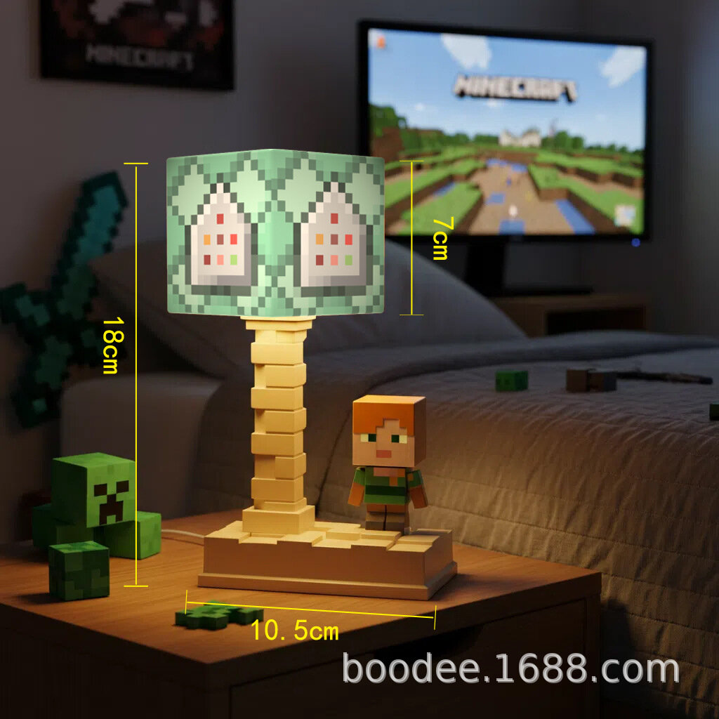 Элементы периферии Minecraft, ночник TNT, лампа из строительных блоков MC, настольная лампа для студентов, атмосферная лампа в наличии