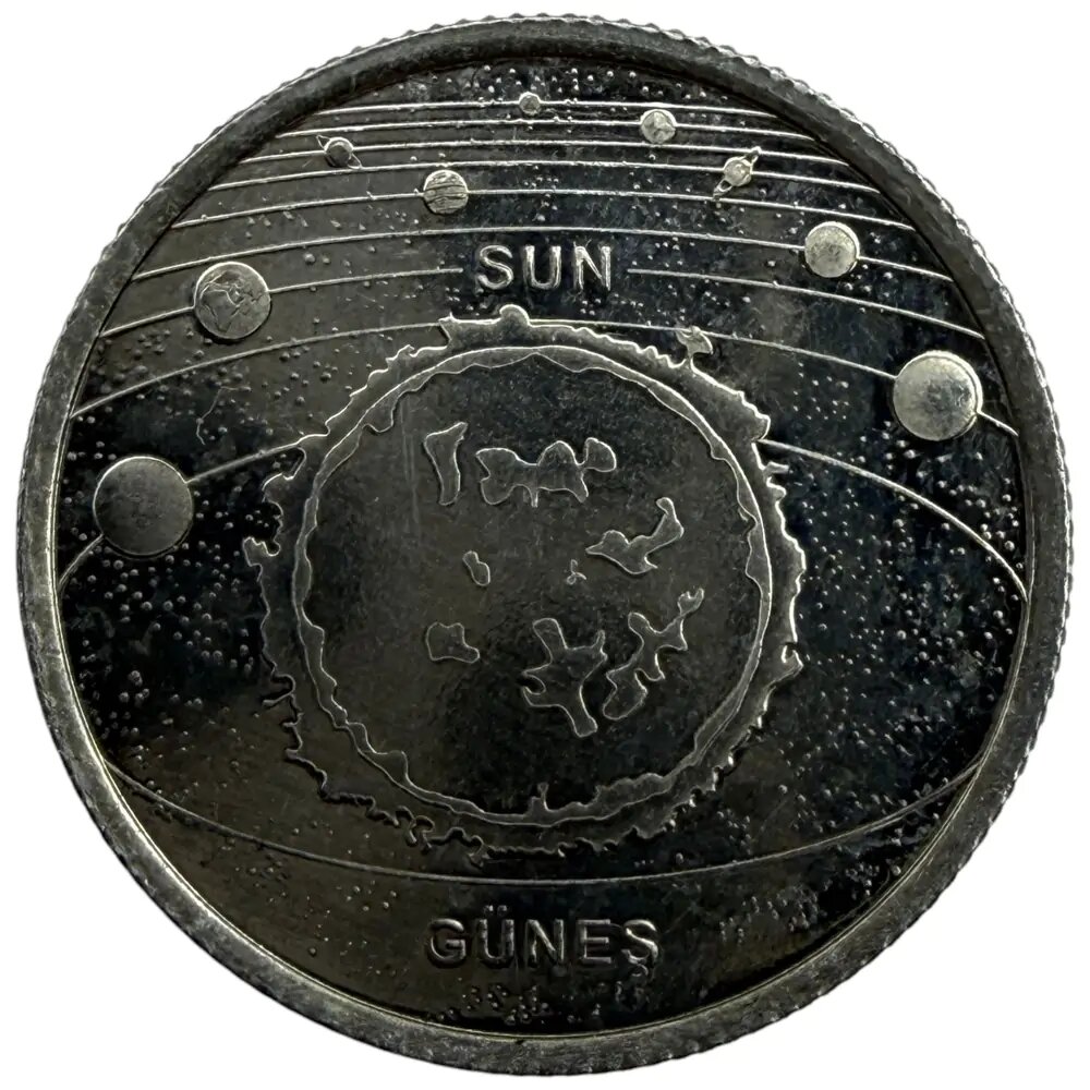 Турция 1 куруш 2022 г. (Планеты Солнечной системы - Солнце)