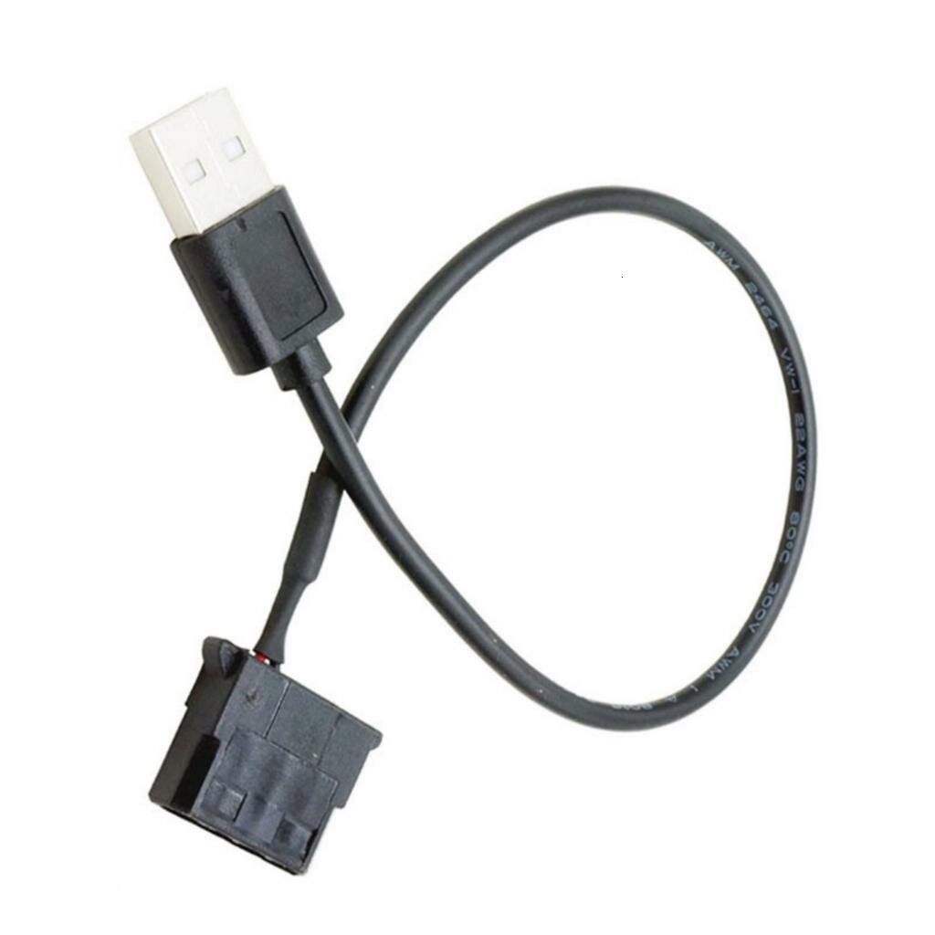 USB-адаптер для вентилятора 3/4 pin, 50cm - USB к большому 4-контактному разъему