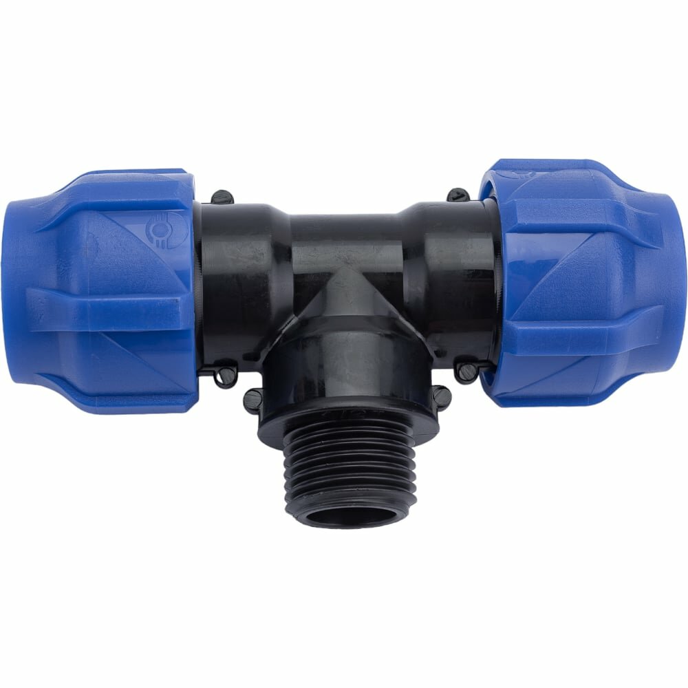 Компрессионный переходной тройник VALFEX ПНД, с наружной резьбой, 20-1/2"-20 1210022001220