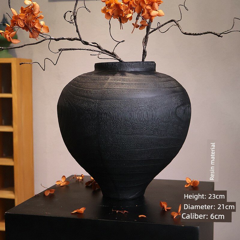 Новые китайские вазы из смолы в стиле дзен, в стиле ваби-саби, подходят для гостевых домов, гостиных, отелей, вилл,