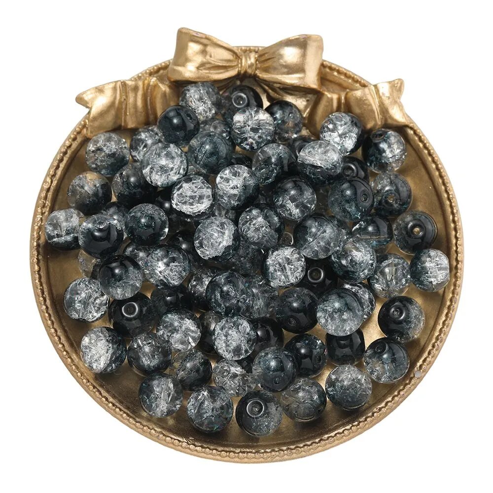 Бусины стекло Битое стекло ассорти 10 мм 50шт, Цвет желтый