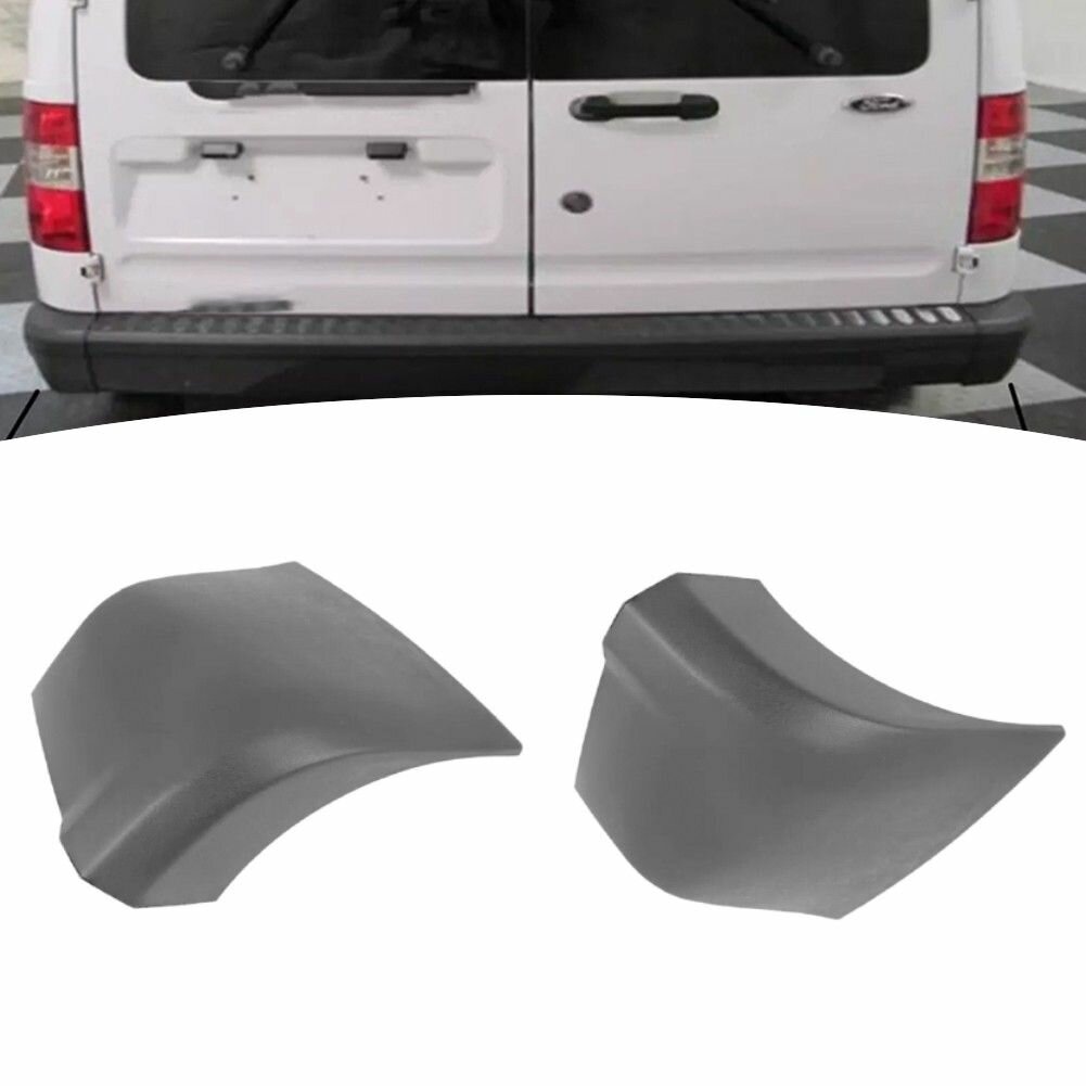 Заглушка угла заднего бампера Ford Transit/Tourneo Connect 2002-2012 — задняя левая, чёрная, OEM 4420161, пластик