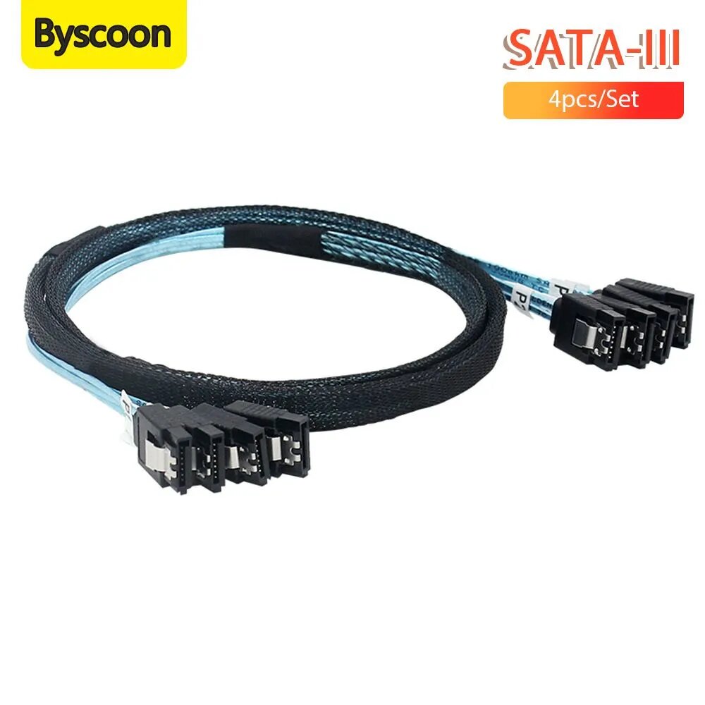 Кабель для подключения периферийных устройств SATA/eSATA 7-pin/SATA/eSATA 7-pin, 1 м, синий