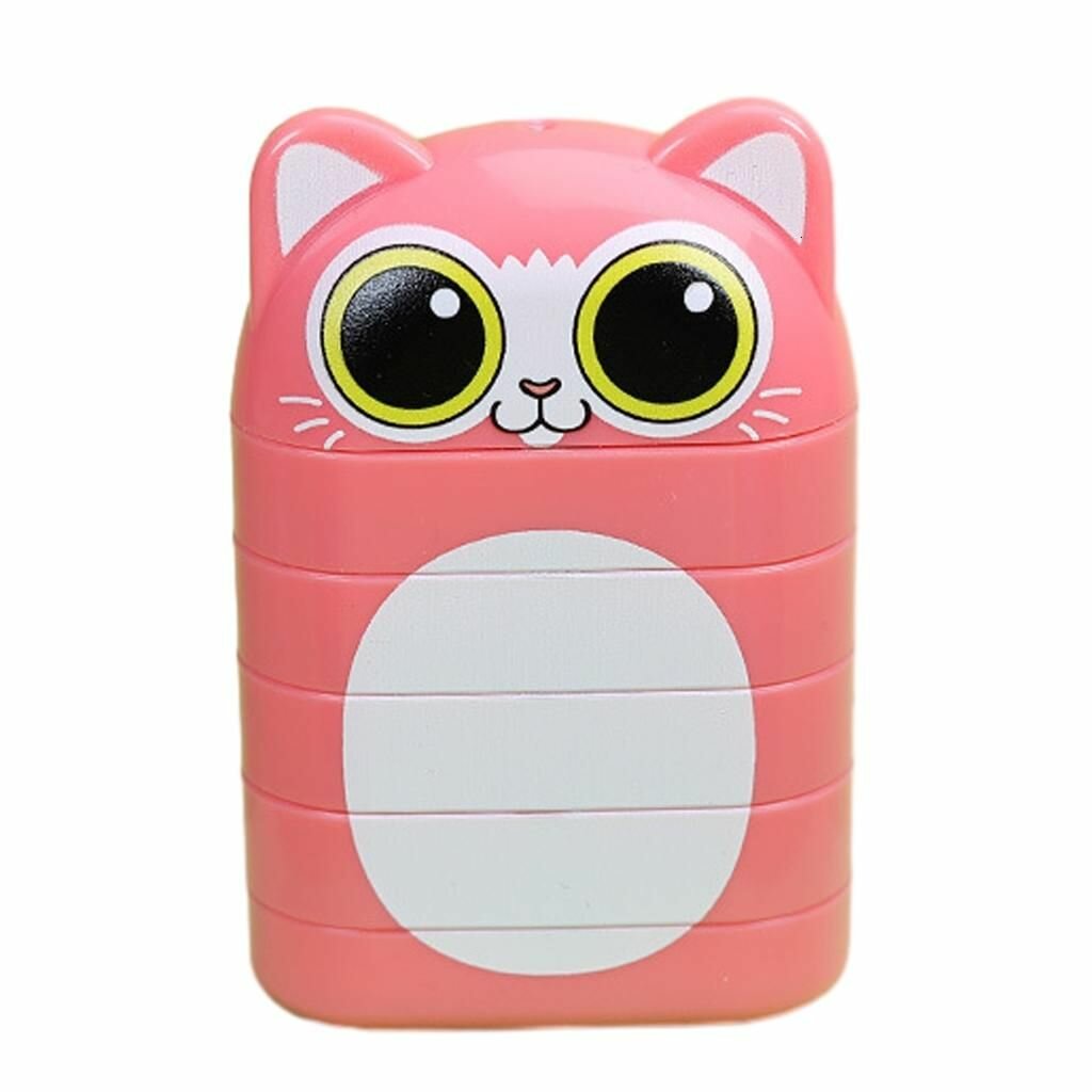 Штамп с именем, гравированная печать, многослойный узор, безопасный и простой в использовании, мультяшная форма, - кошка