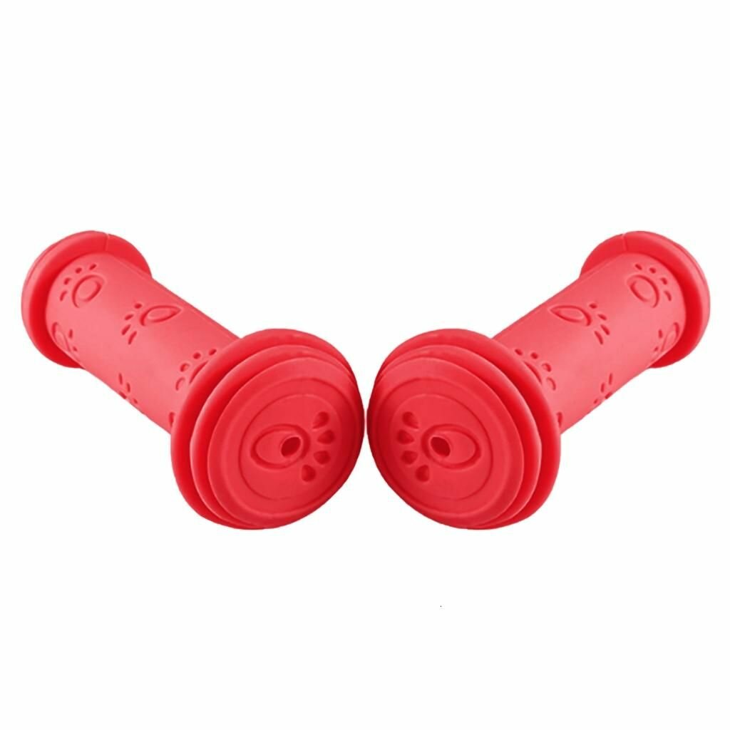 1 пара антискользящих резиновых ручек для детских велосипедов и самокатов, красный