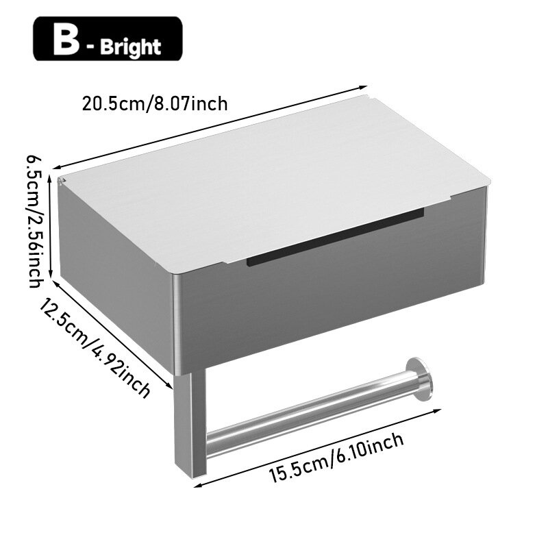 Держатель для салфеток из нержавеющей стали 304, без сверления, держатель для туалетной бумаги, коробка для салфеток в ванной, держатель для рулонной бумаги, коробка для влажных салфеток