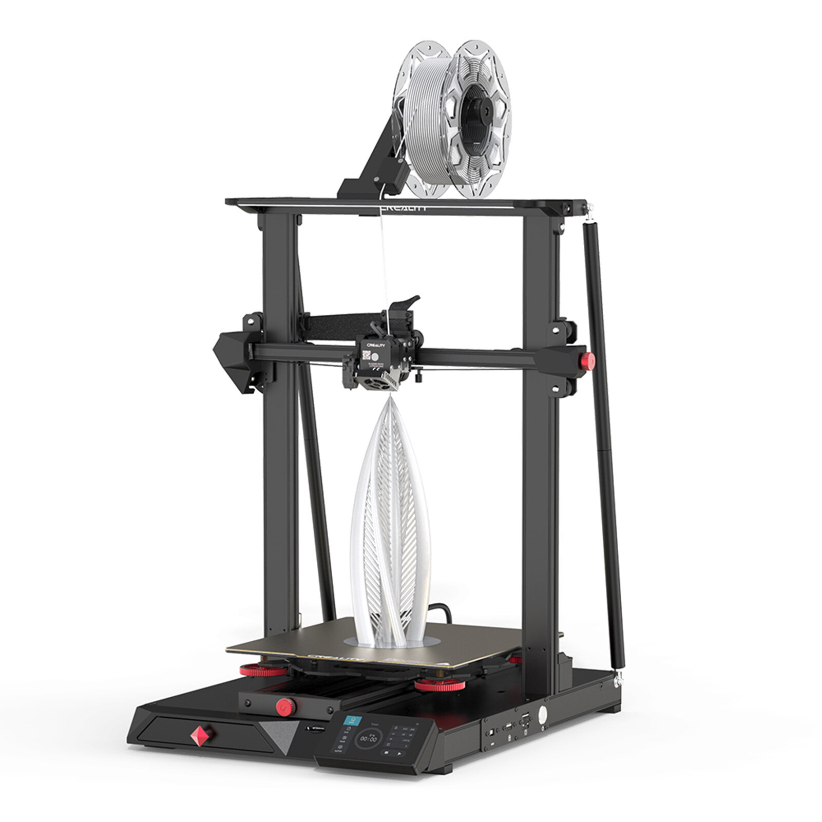 3D-принтер Creality CR-10 Smart Pro FDM с дистанционным управлением, AI HD камерой, LED светом, двурежимной уравнивацией, детекцией филамента, возобновлением печати, металлическим двухзубчатым прямым экструдером, объемом печати 300x300x400mm, размером