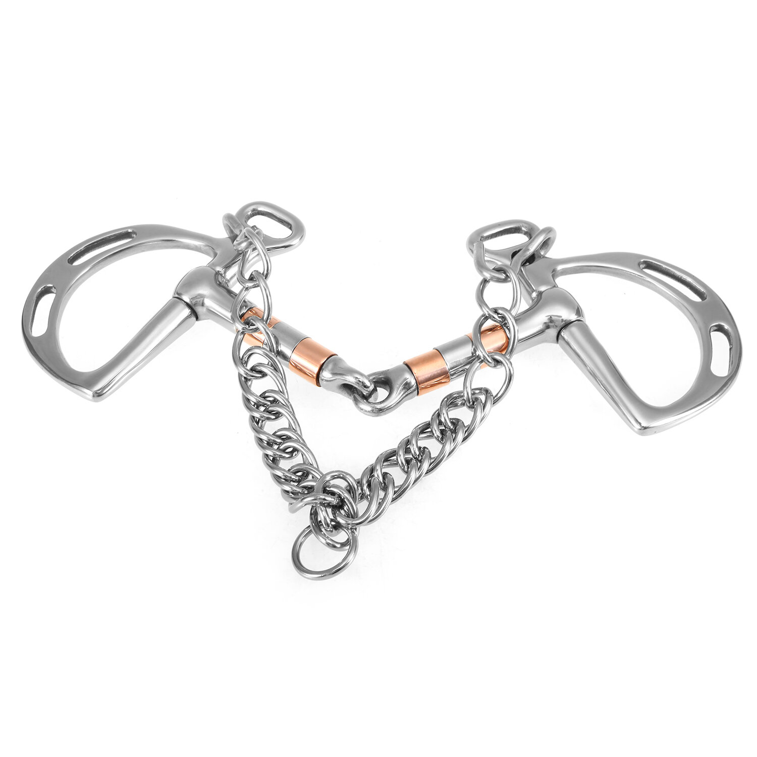 Конечник для лошадей из нержавеющей стали, шарнирный с роликом, укус 125мм / 135мм (по выбору), вес approx. 430г / 15.2 унции, 1 шт.