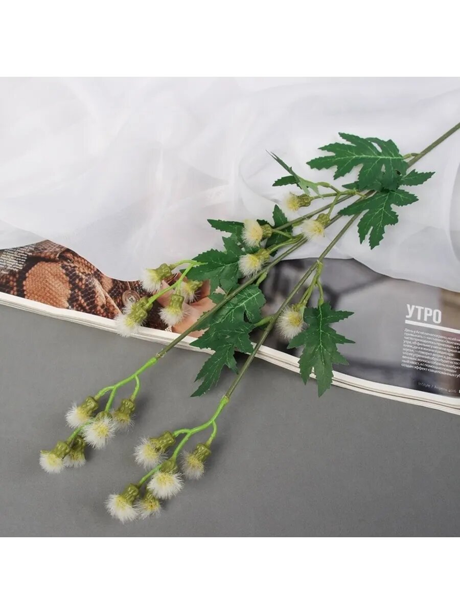 Искусственная мимоза садовая 60 см белая