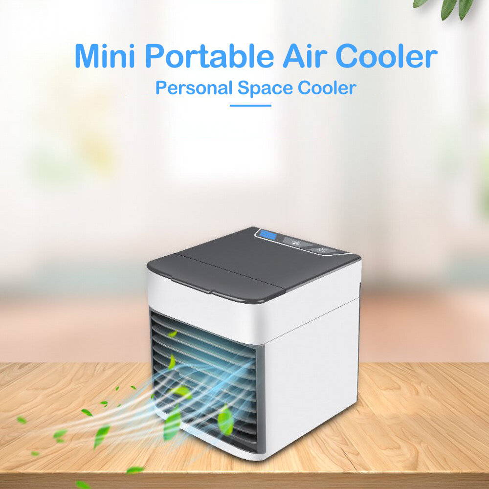 Air Cooler Кондиционер Cooler Персональный Кулер Портативный Evapolar Влажнитель и Очиститель Воздуха для Комнаты Офиса Улицы, 7 LED Цветов, Размер 14.5*16*17cm, Вес 765g, Водяной Бак 750ml, 3 Скорости Ветра, USB Кабель 190cm, Материал ABS+PC, Напряжение