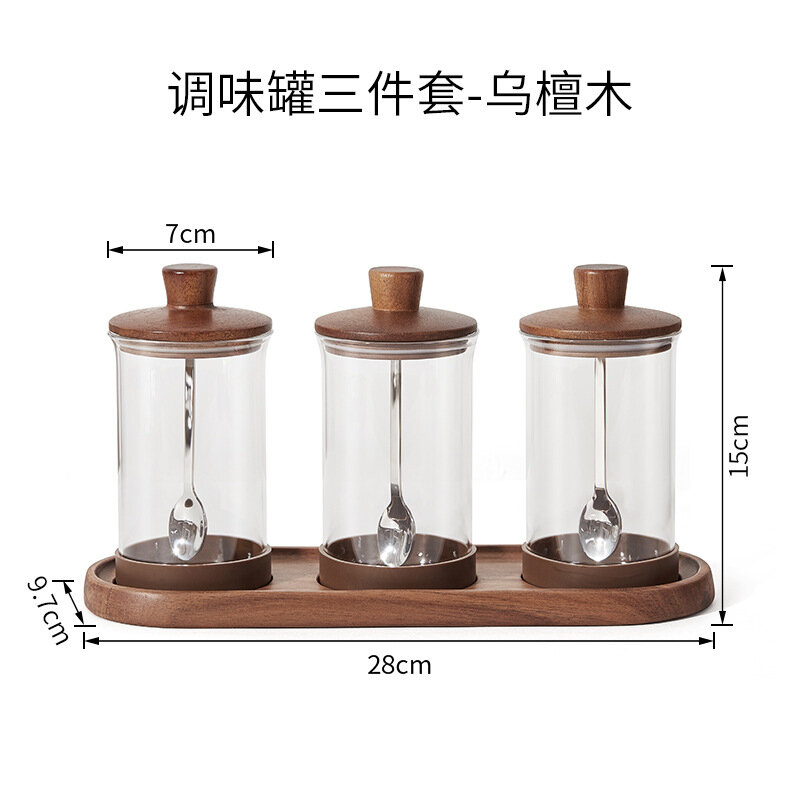 Набор влагонепроницаемых банок для специй для начинающих, для домашней кухни, комбинированные бутылки и банки для специй, стеклянная подставка для хранения соли и приправ.