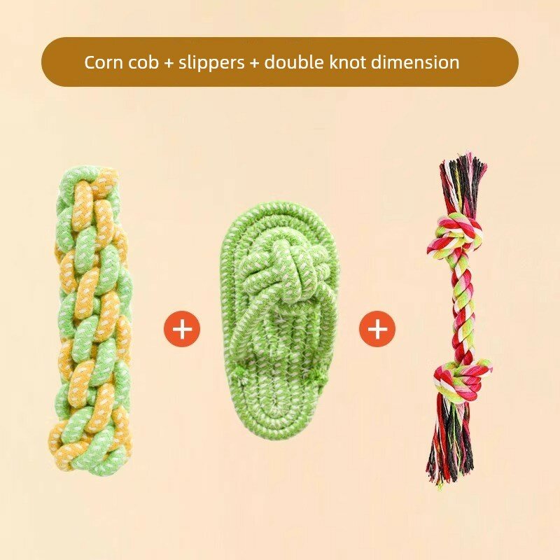 Игрушка для собак: узловатая тапочка, устойчивая к жеванию, для тедди, бишон, померанского шпица, маленьких щенков, для