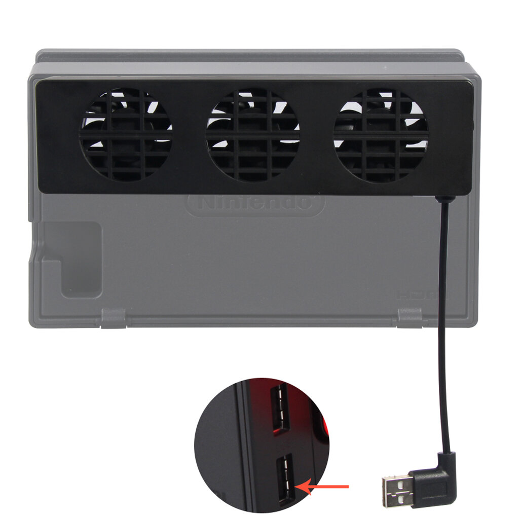 USB-кулер для Nintendo Switch, Черный — фото 1