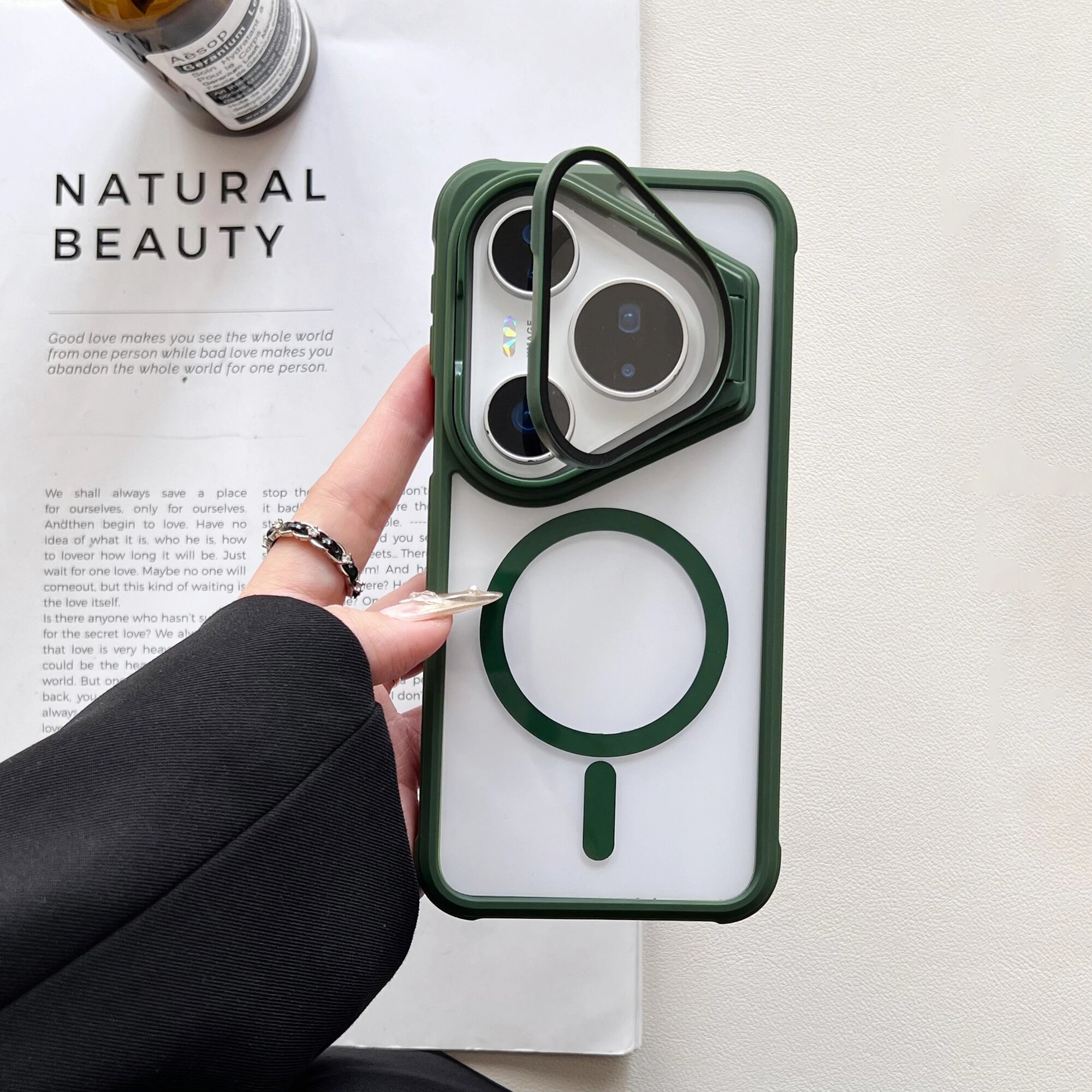 Чехол Huawei Mate 70 Dark Green Magsafe