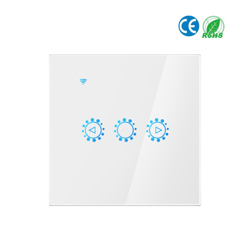 Smart Liht Switch Dimmer 3 Way Wall Wifi Lamp LED Liht Touched Switch Voice Control Phone APP Switch Liht Compatible with oole Home, Color: Black, White, Material: ABS+Tempered lass, Power supply: AC 90V-250V, Max. Power: 300W/an, Max. Current: