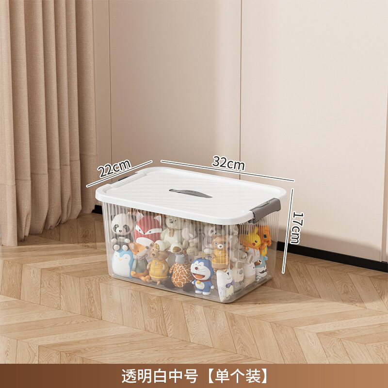 Прозрачный контейнер для хранения, пластиковый контейнер для дома, большой контейнер для одежды в шкафу, контейнер для игрушек, контейнер для хранения одеял