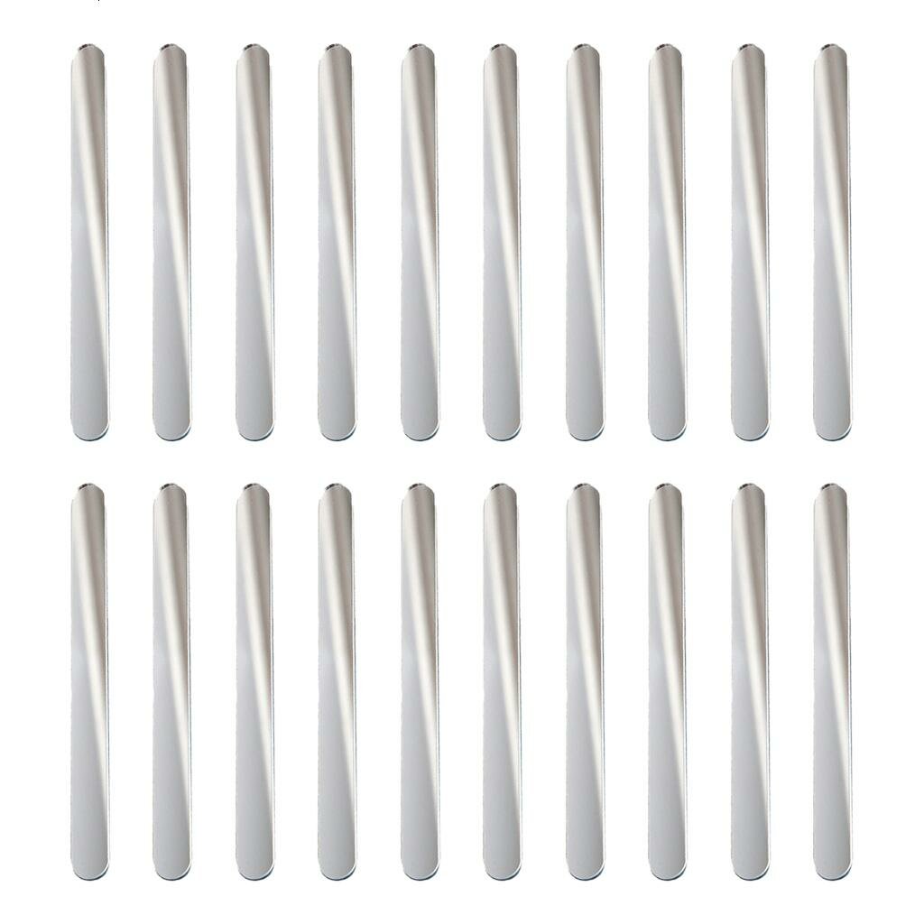 Акриловые палочки для мороженого, 20 шт, 镜面银色