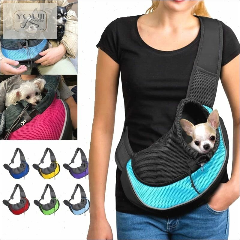 Переноска для животных, слинг сумка дорожная для собак и кошек, синий S 35x19.8см до 4 кг