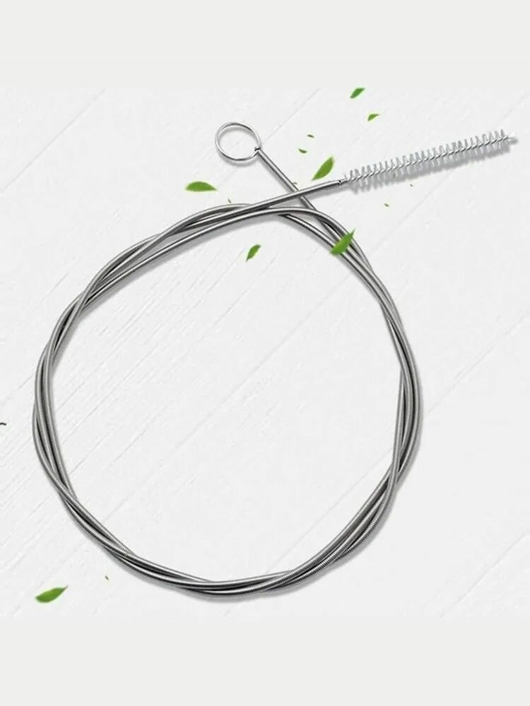 Ершик гибкий для чистки дренажной системы холодильника (длинная щетка-ерш для прочистки форсунок и отверстий, труб, шлангов, водосгонов), 150 см