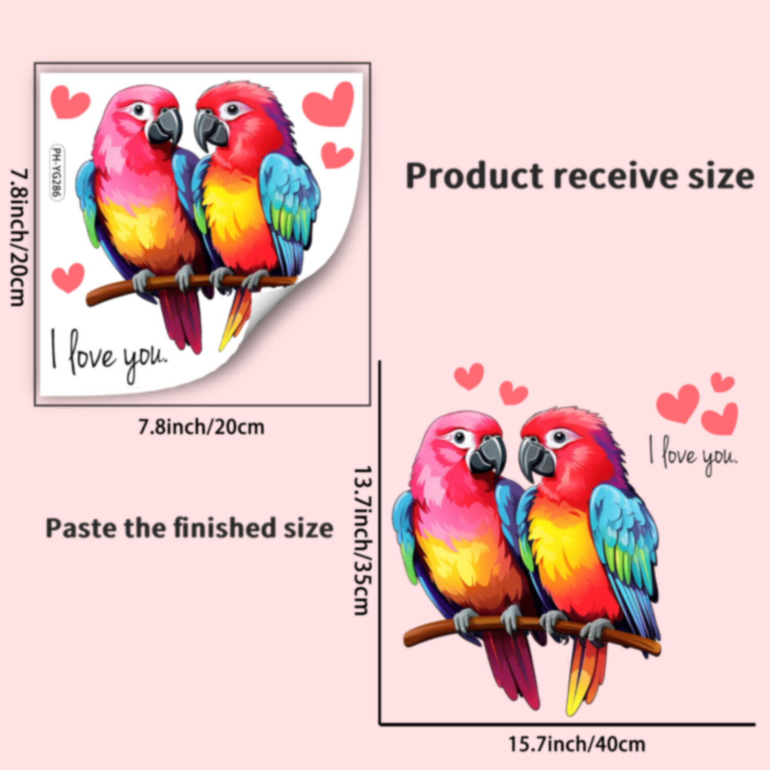 Трансграничная амазонка внешней торговли светящийся попугай птица наклейка на стену макет семейной комнаты гостиная