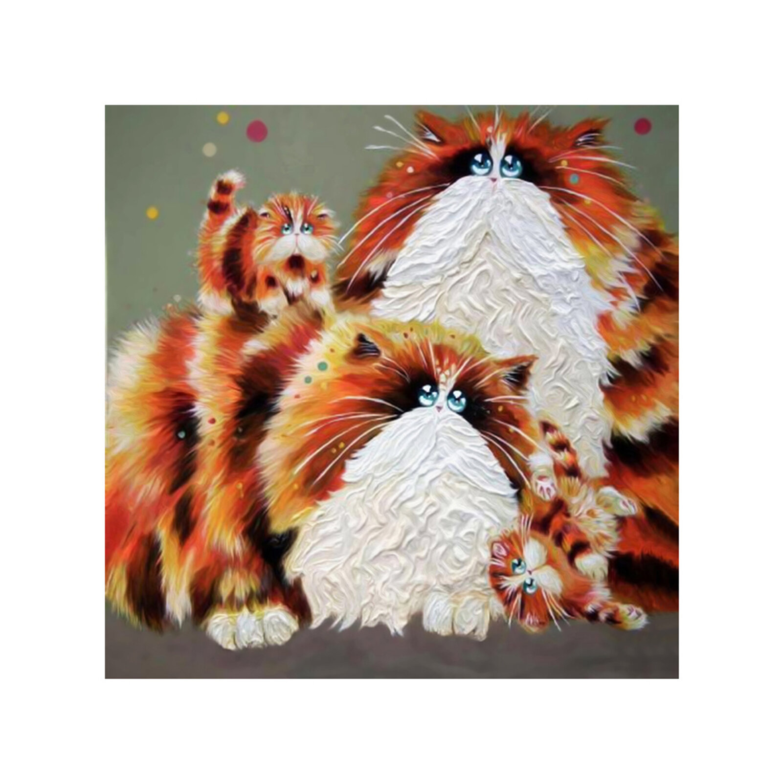 Круглые алмазные ринestones 5D DIY алмазная живопись для декора стены дома, цвета A, B, C, D, E, F, G, H, I (выбор), материал канва и смолевые алмазы, форма алмазов кристалл и специальная форма, площадь алмазов полная, рама не included, размер 20*20cm,