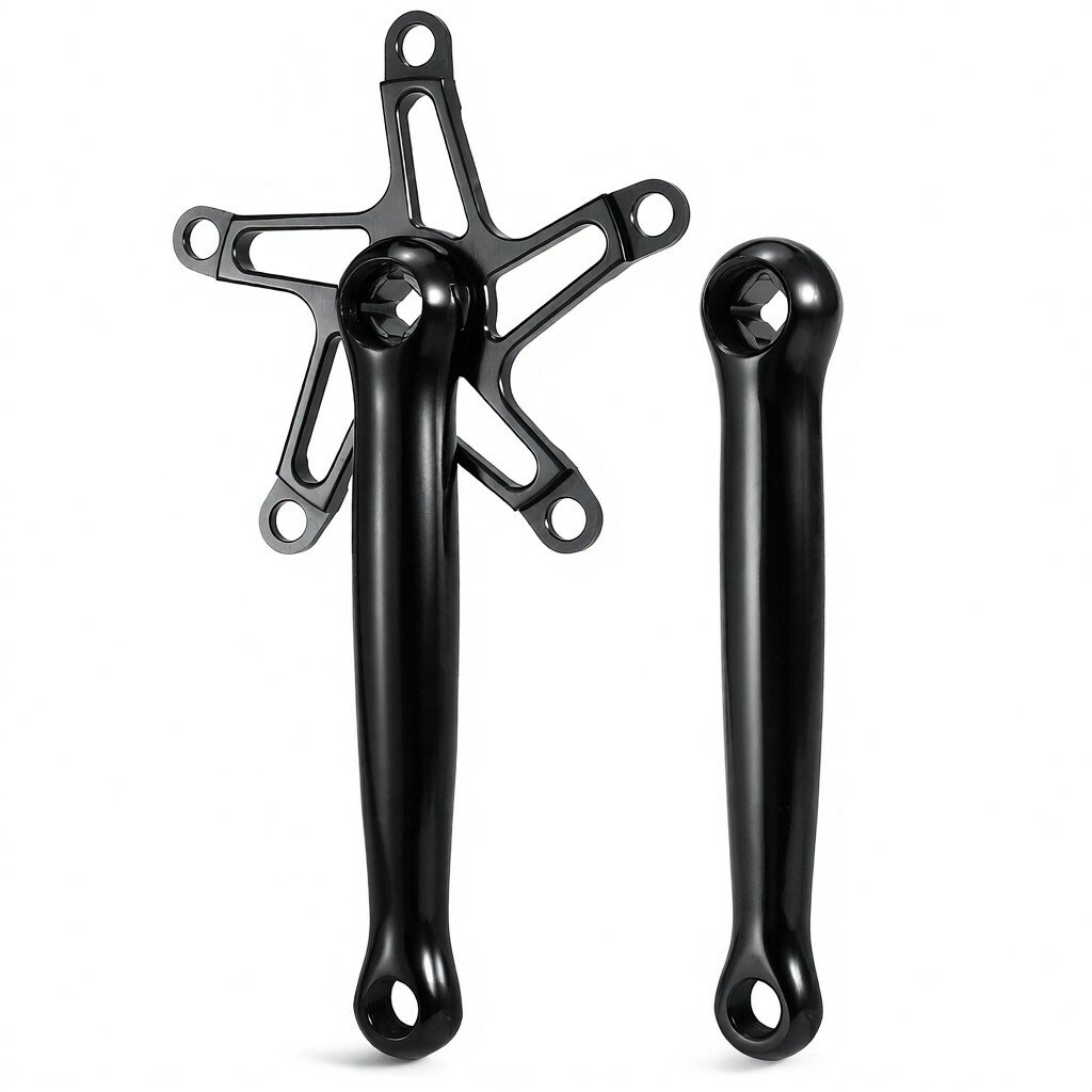 Велосипедная система шатунов из алюминиевого сплава, шатуны для горного велосипеда, односкоростная система шатунов 170 мм, крепление 130 BCD, комплект шатунов (левый и правый), ремонтные детали для шатунов.