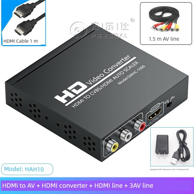 Конвертер HDMI в AV+HDMI для сетевых приставок, игровых консолей Xbox, ноутбуков, подключения к старым телевизорам,