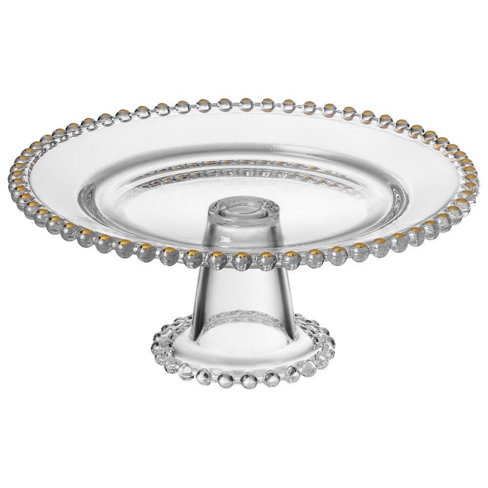 Блюдо сервировочное "Golden charm" на ножке, 20*8 см