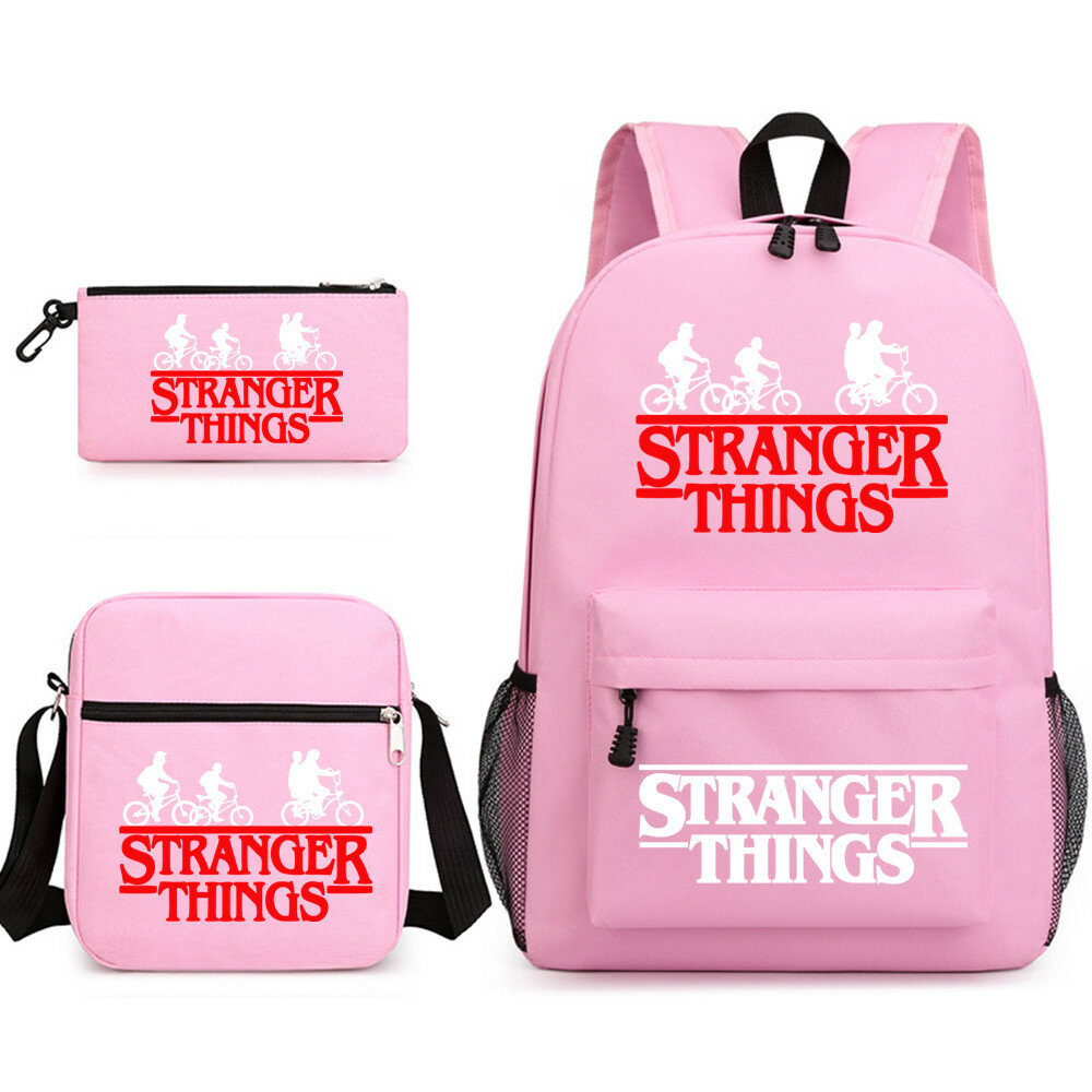 Набор Рюкзак Странные Истории(Stranger Things) Оксин 420D + Пенал + Мессенджер, Для Подростков, 5 Цветов, На Заказ