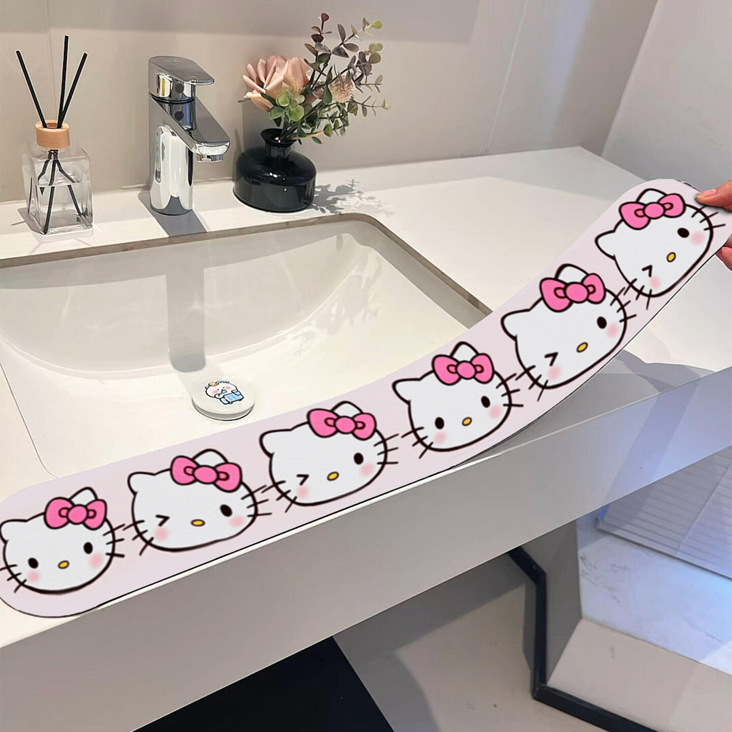 Коврик для кухонного смесителя с мультяшным дизайном, милый стиль, коврик для слива в ванной, из диатомитовой земли, защитный коврик для раковины, впитывающий коврик