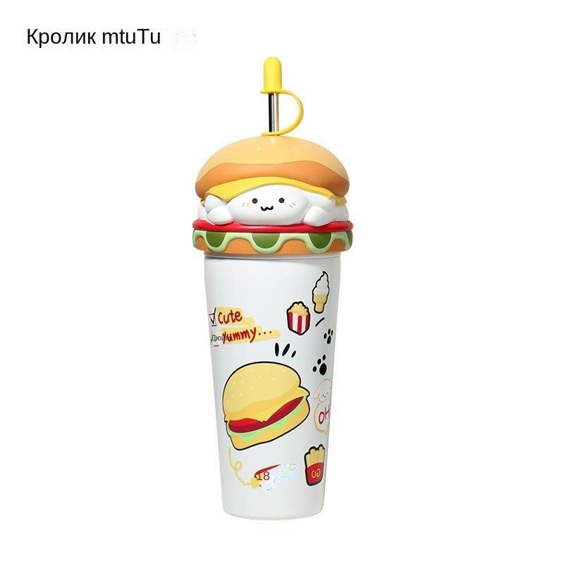 Нержавеющая сталь 304 симпатичный Mengmeng burger термос чашка ****менная чашка большой емкости 635 мл