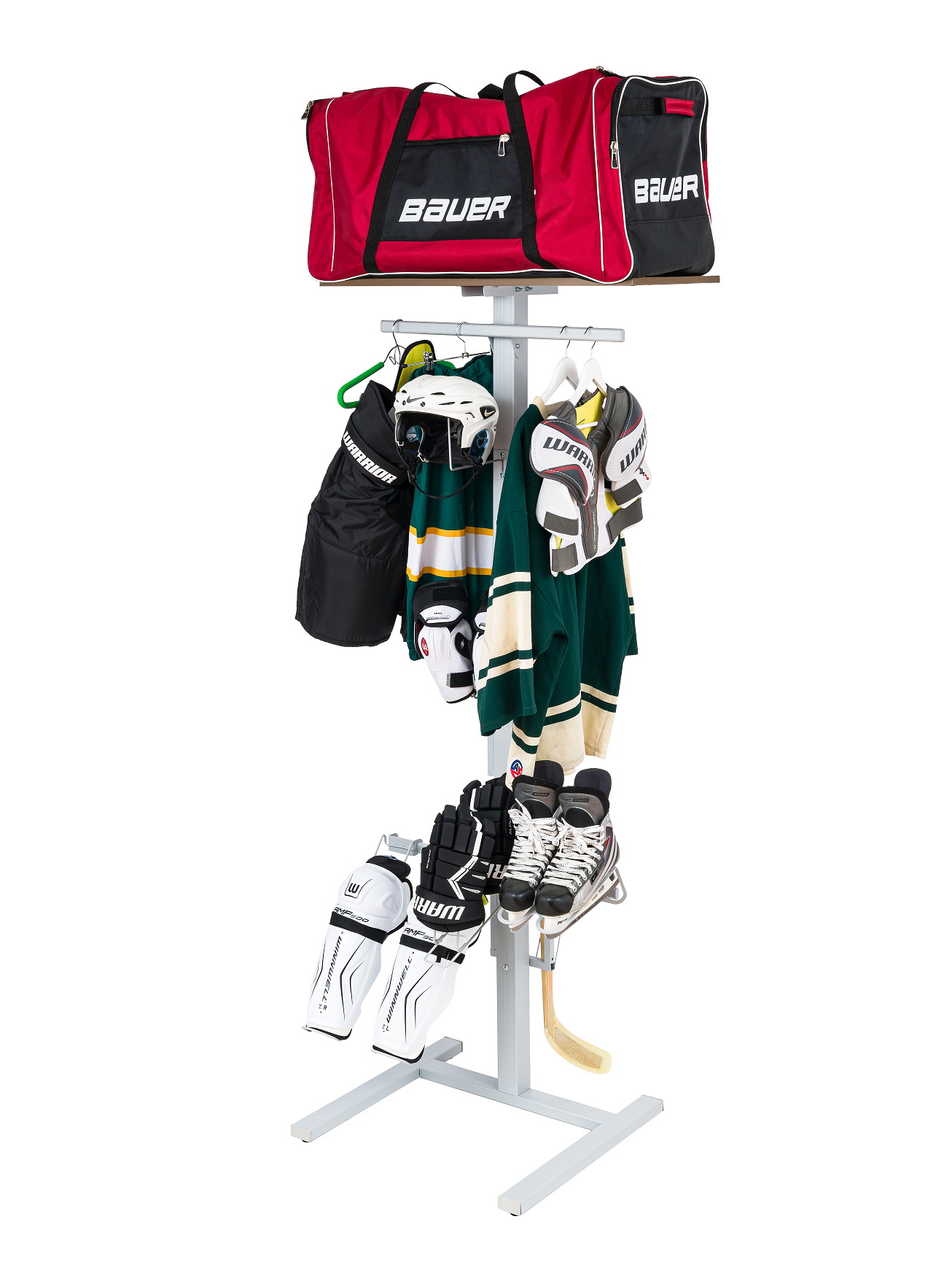 Вешалка сушилка для хоккейной экипировки, металл, разборная, цвет серый